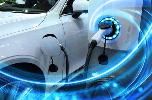 Ev,Car,Or,Electric,Vehicle,At,Charging,Station,With,The - Daily Energy ...